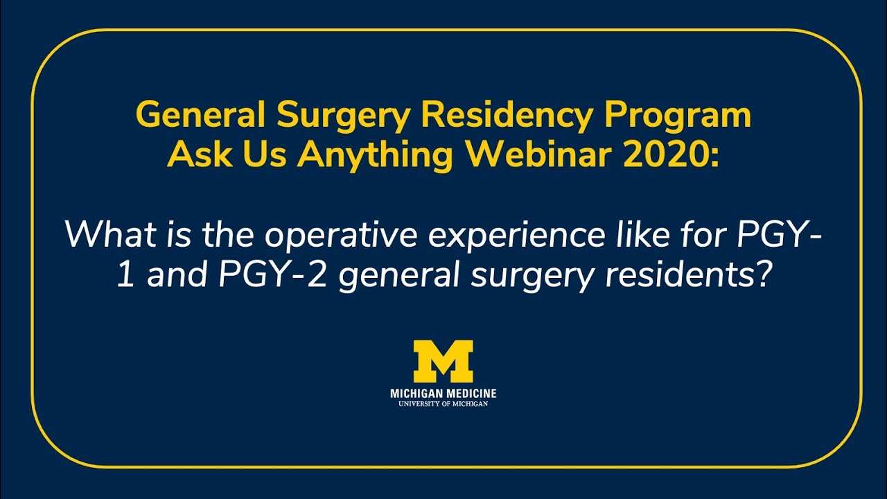 General Surgery Residency Ask Us Anything: Operative Experience - YouTube