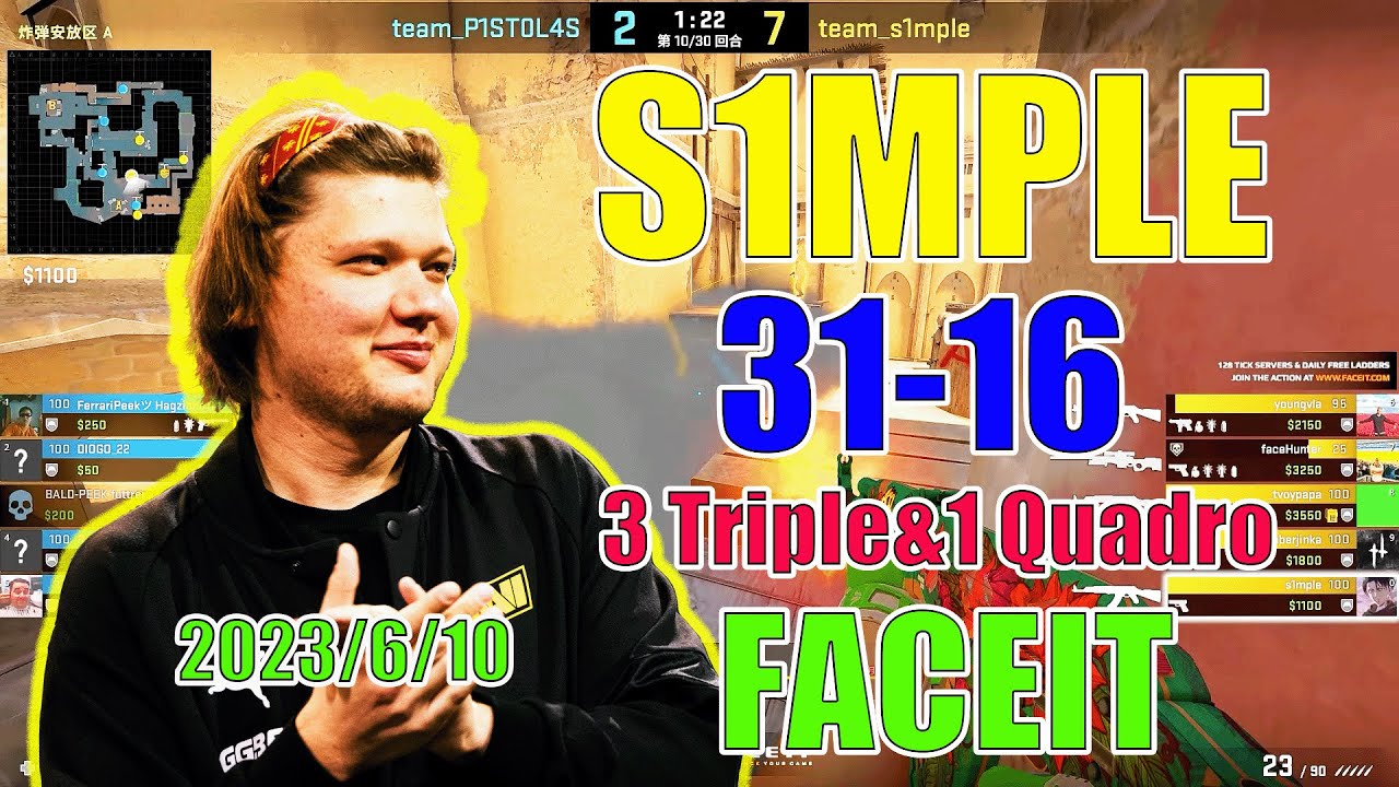 S1mple 31Kills Rating1.94 | Highlight | CSGO POV | Faceit - YouTube