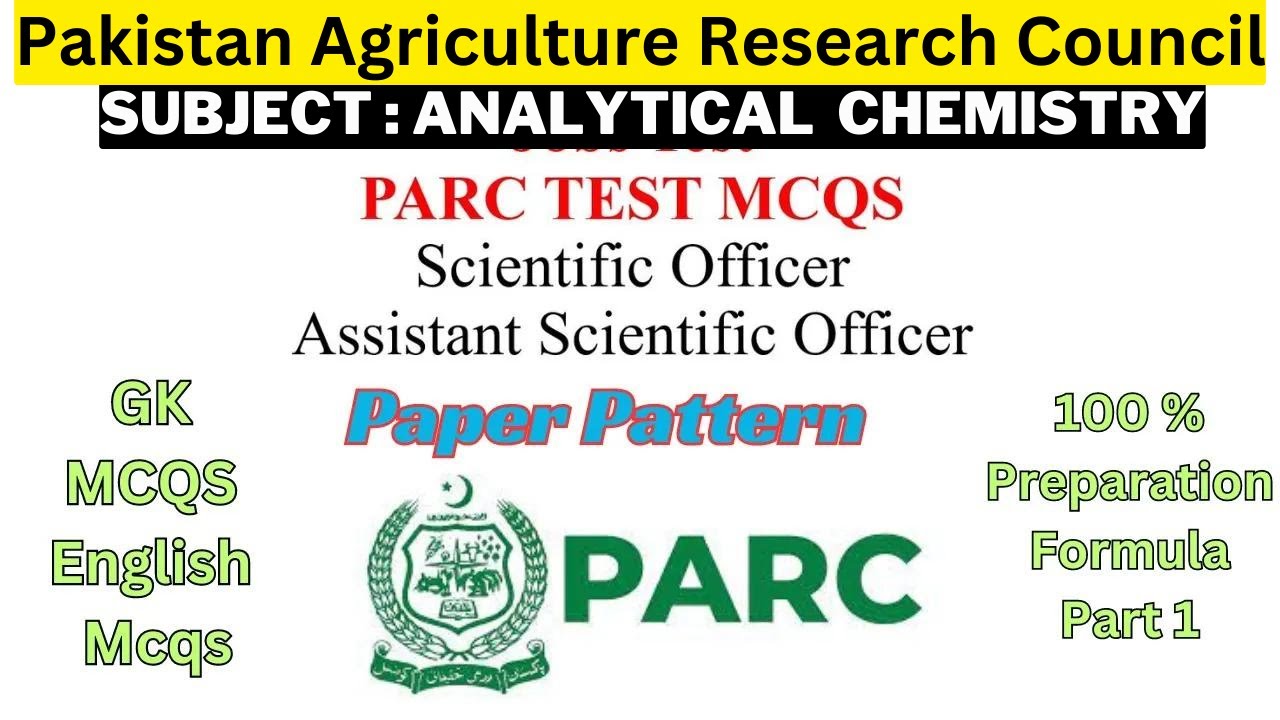 PARC Scientific And Assistant Scientific Officer Past Paper | PARC ...