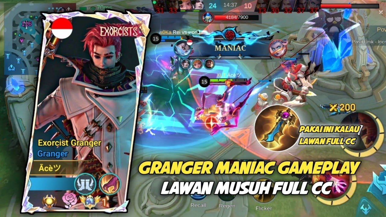 MAIN GRANGER PAKAI ITEM INI KALAU MUSUH FULL CC DAN BURST | TOP GLOBAL GRANGER MLBB - YouTube