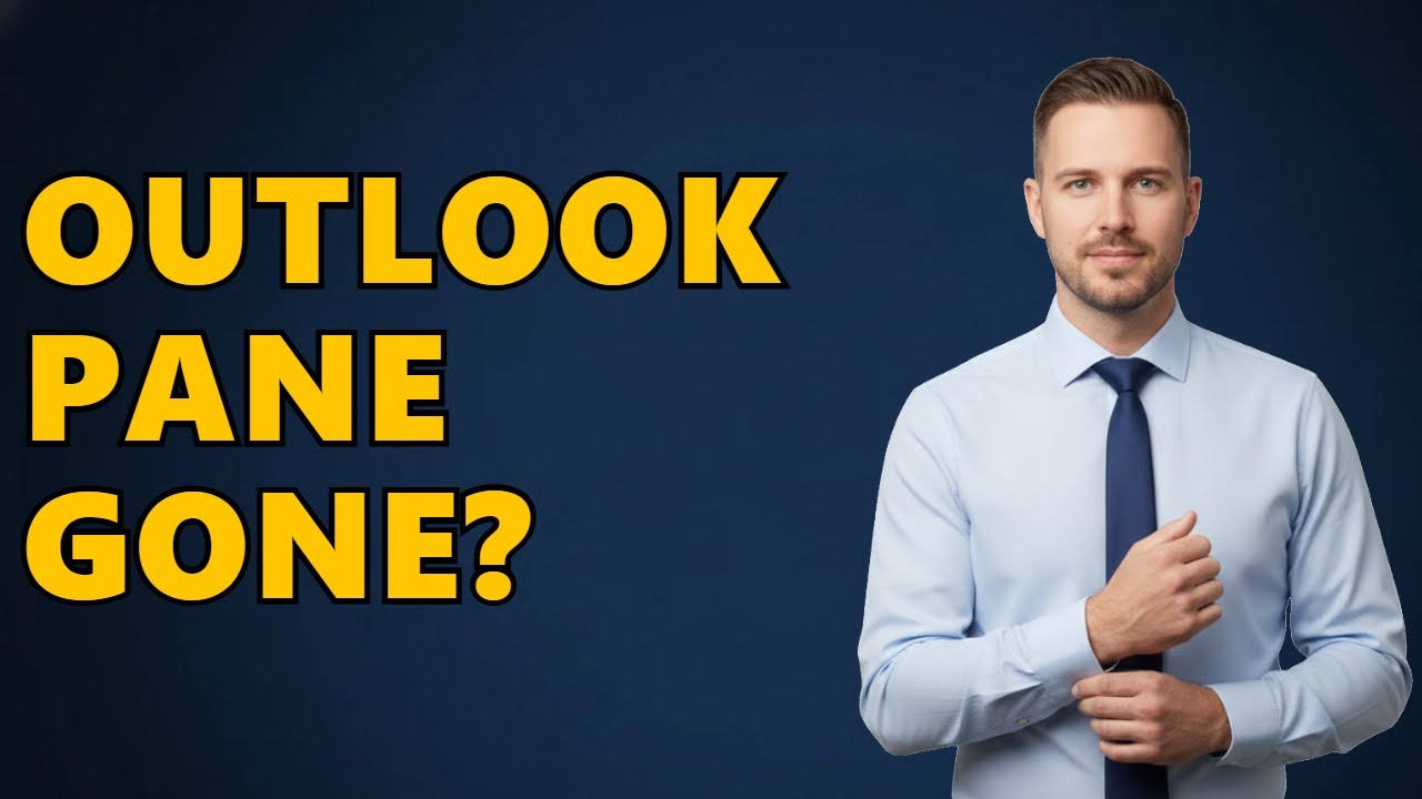 How Do I Show Or Hide The Outlook Navigation Pane? - YouTube