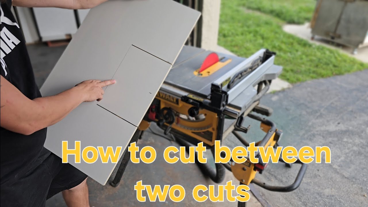Wood workshop/how to cut inside between two cuts using table saw - YouTube