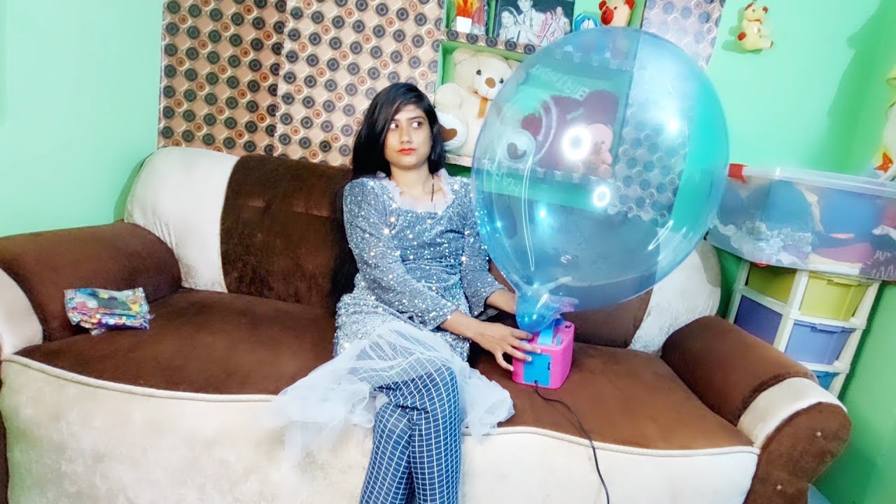 Blowing up biggest bladder transparent balloons 🎈 #royalkhushi # ...