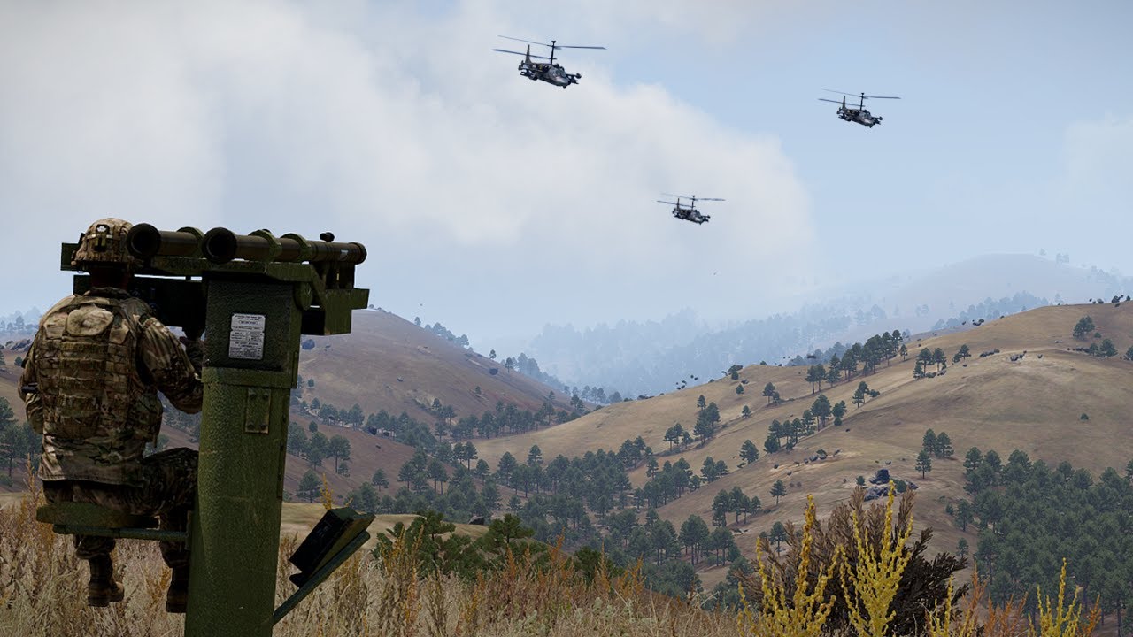 Multiple Attack Helicopters Shot Down by MANPADS Anti-Air System | ARMA ...