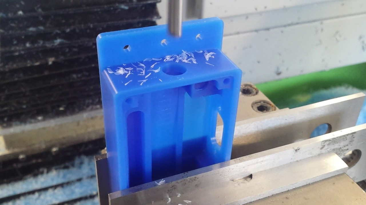 CNC Milling Machinable Wax Sample, Pt 2 Coax Cable Op - YouTube