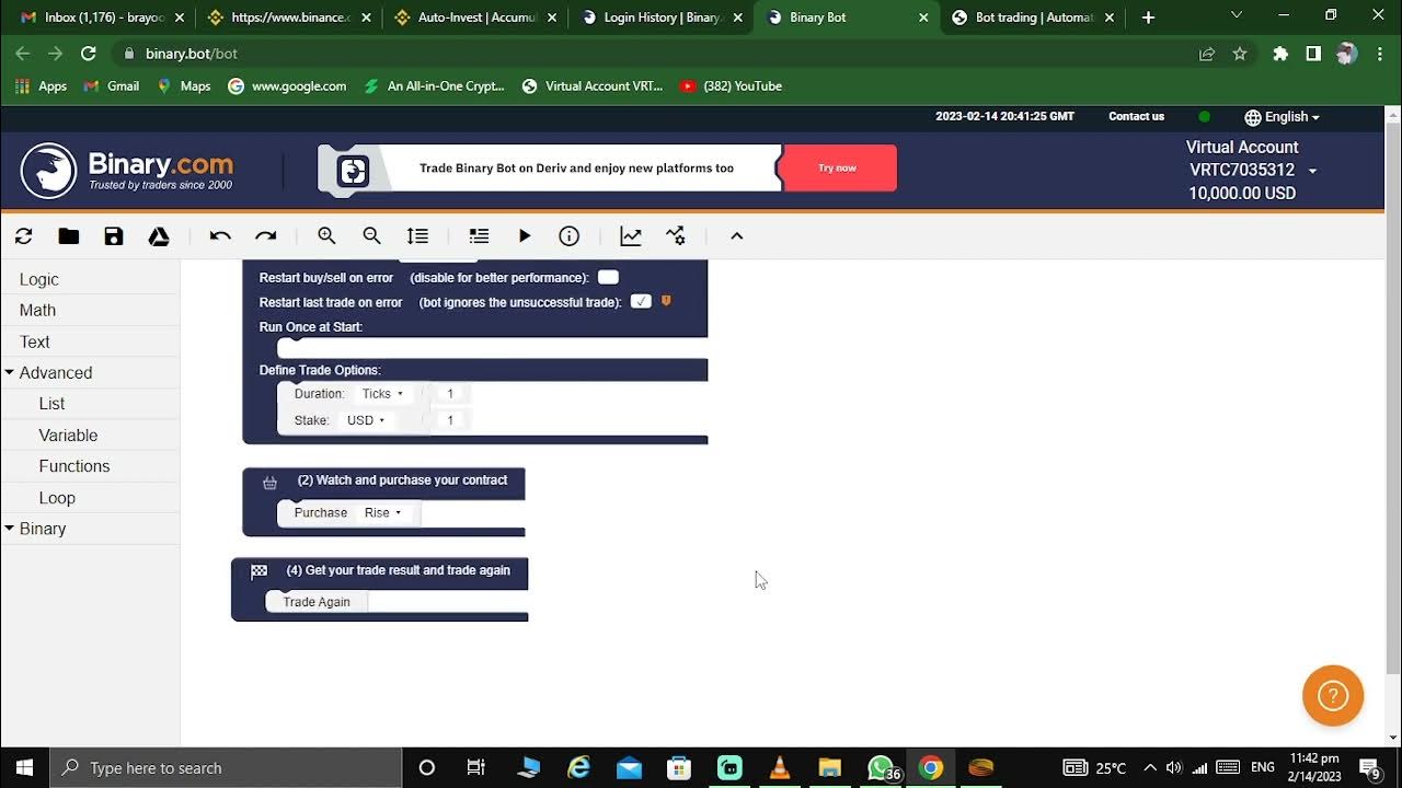HOW TO ADD MARTINGALE SPLIT TO YOUR BINARY BOT - YouTube