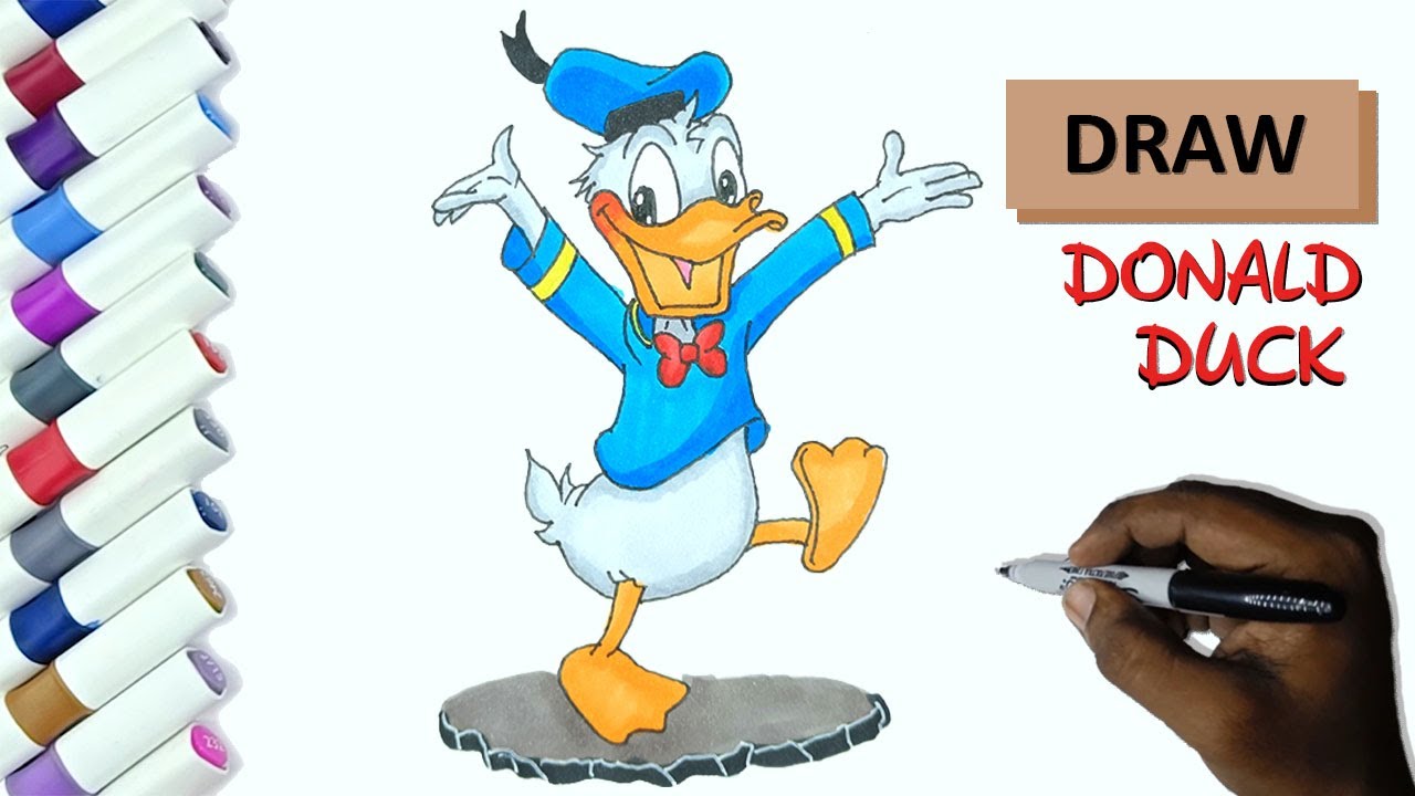 Drawing Donald Duck !!! How To Draw Donald Duck - YouTube