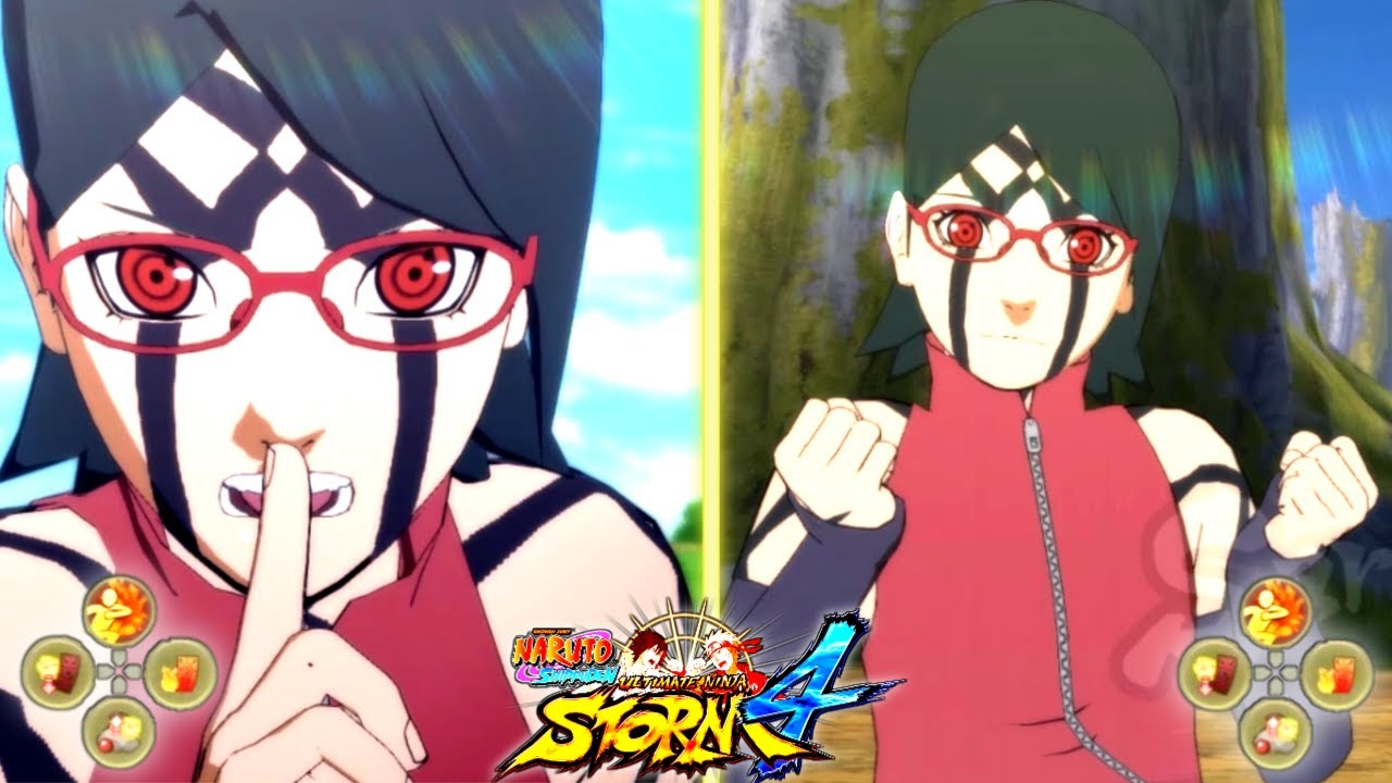 NEW Sarada Byakugou Mode Moveset Showcase - Naruto Ultimate Ninja Storm ...