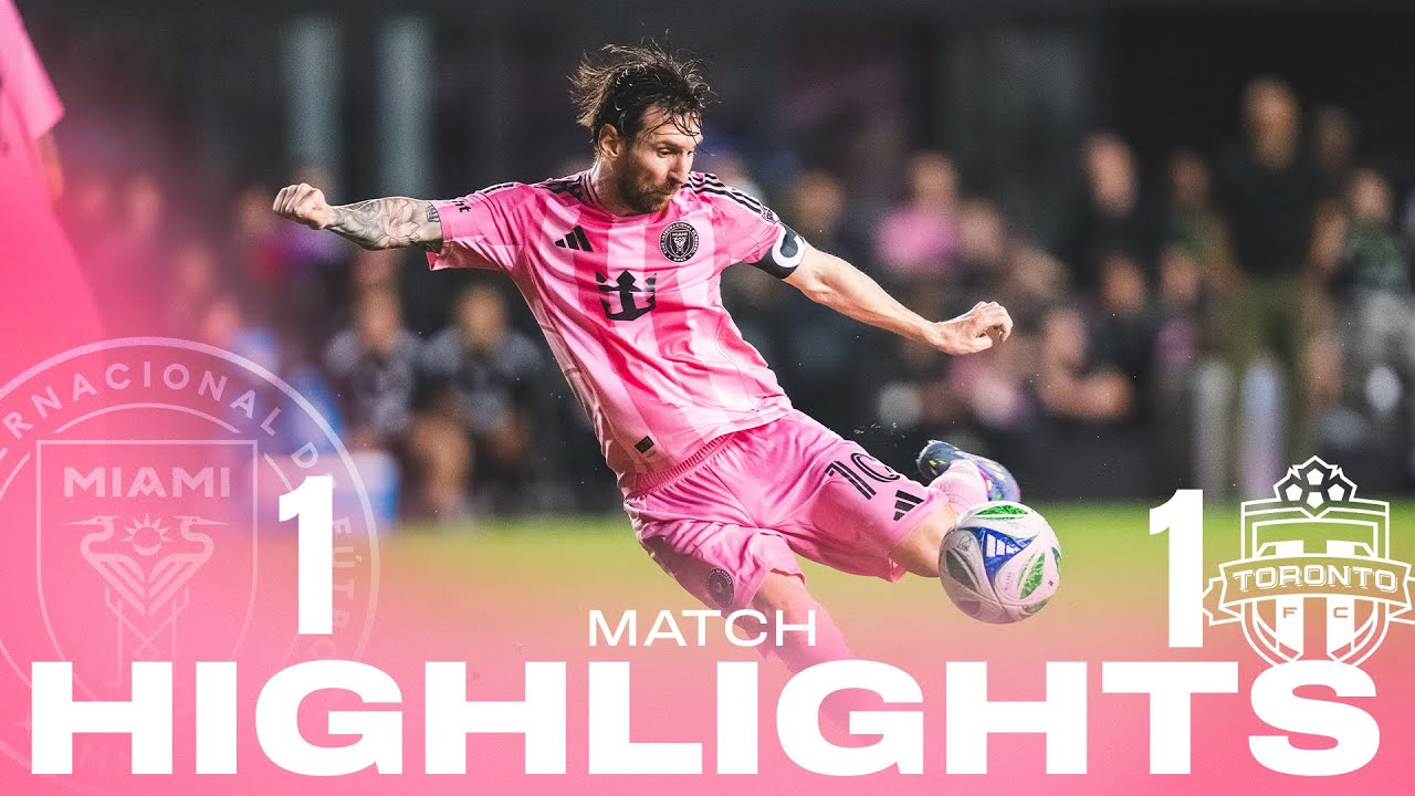 Messi's insane volley | Highlights: Inter Miami CF 1-1 Toronto FC - YouTube