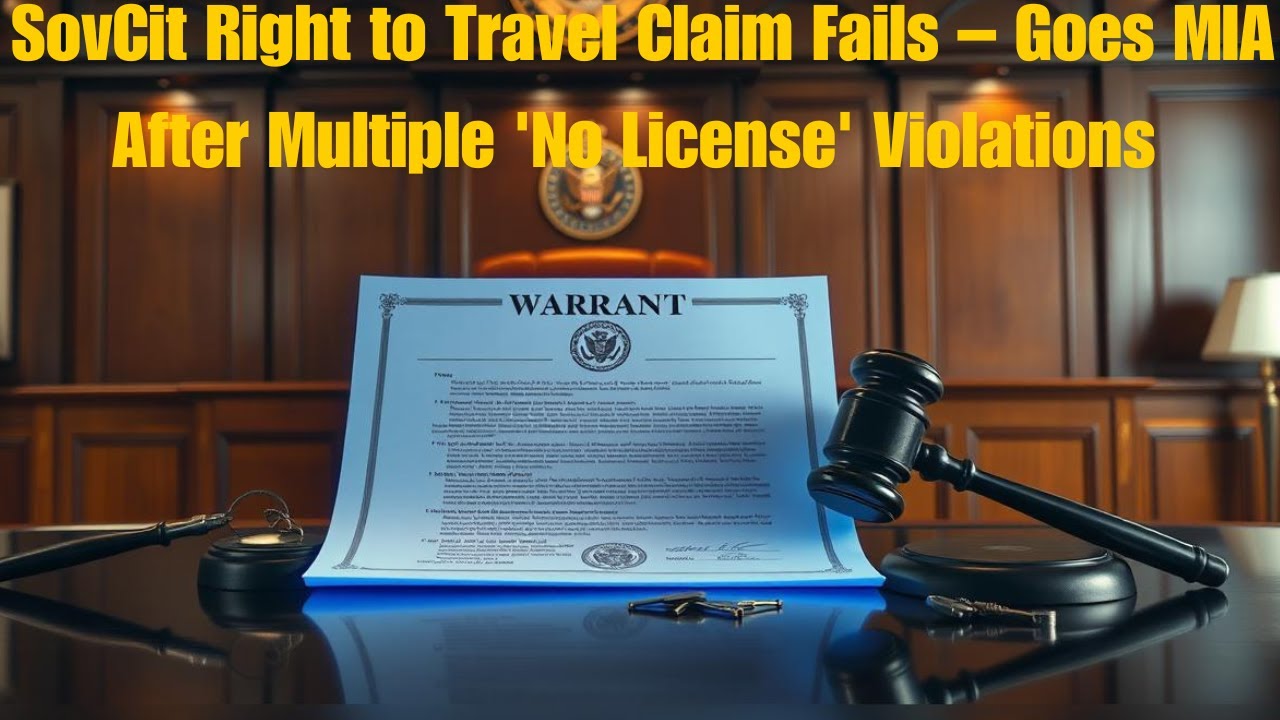 Sovcit right to travel claim fails 2025– Goes Missing in Action ...