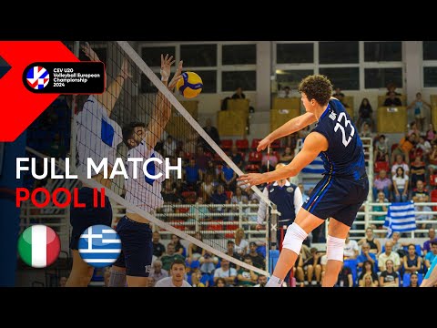 Full Match | Italy vs. Greece - CEV U20 Volleyball European Championship 2024 | Men