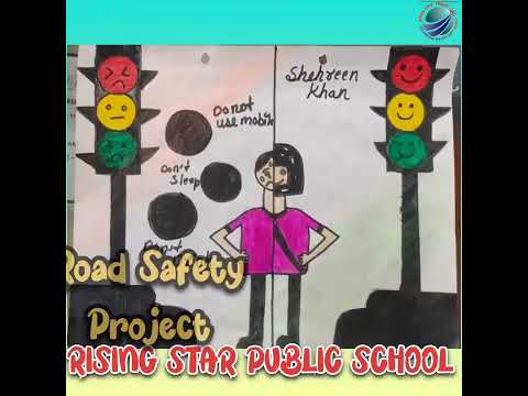 Road Safety rule project | sadak suraksha poster making | Rising Star ...