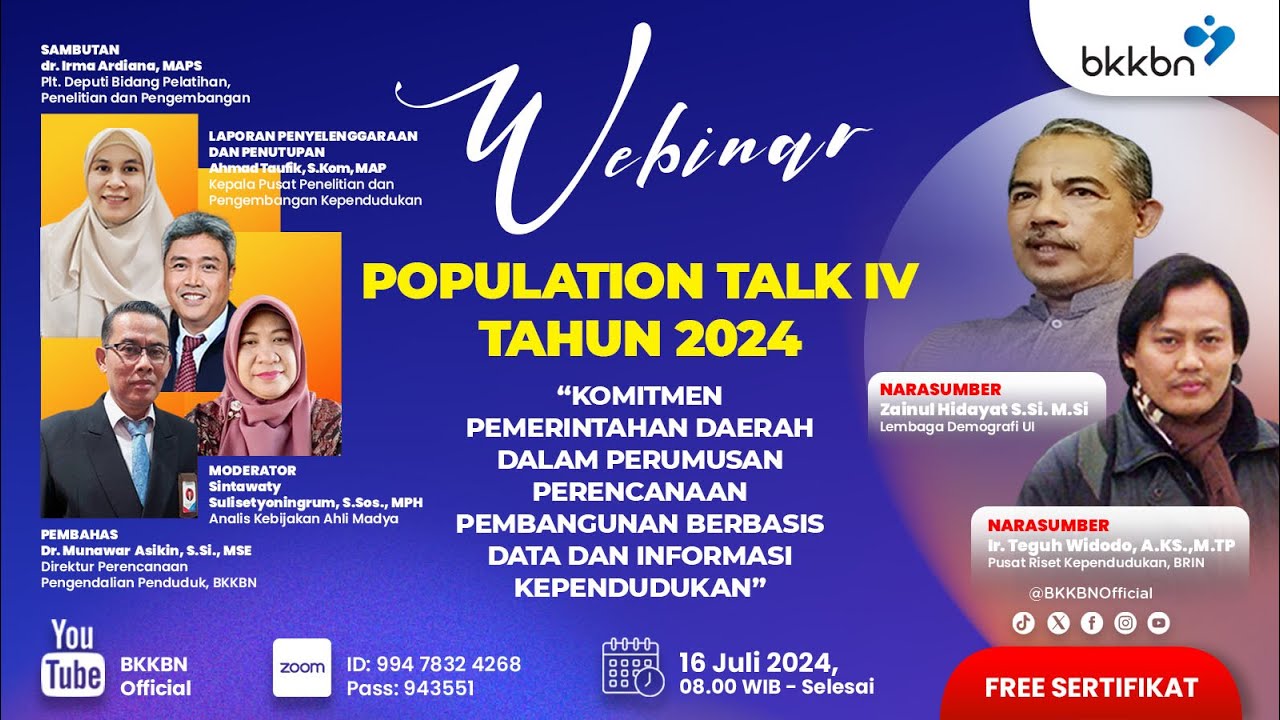 WEBINAR POPULATION TALK SERI IV - YouTube