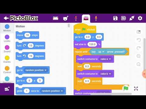 birthday animation school project on pictoblox - YouTube