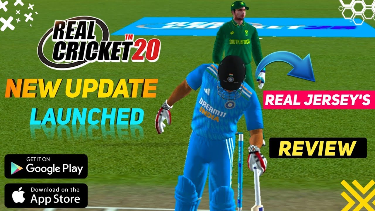 Real Cricket 20 New Update Launched 🤩! Real Jersey's & Logos ! New ...