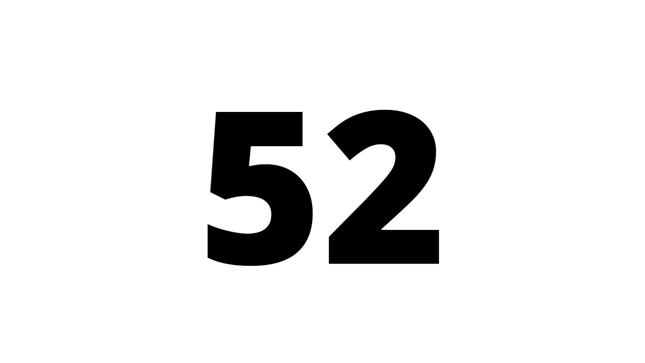 52 Second Countdown Timer White Screen With Sound Effect - YouTube