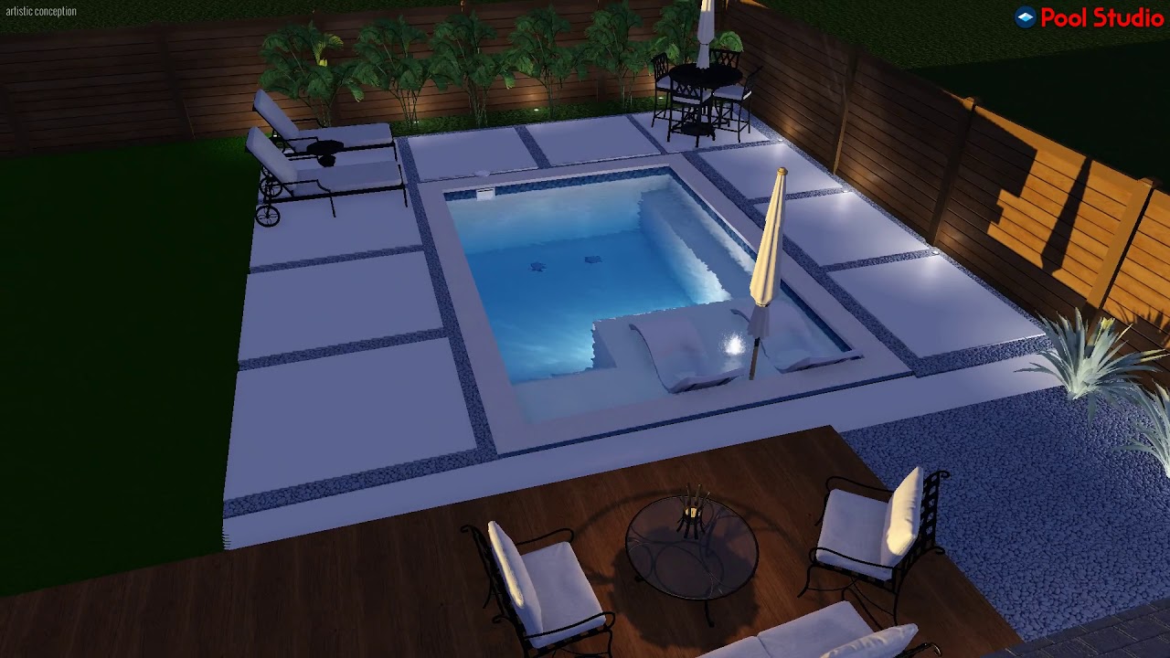 Geometric Cocktail Pool - Dallas - YouTube