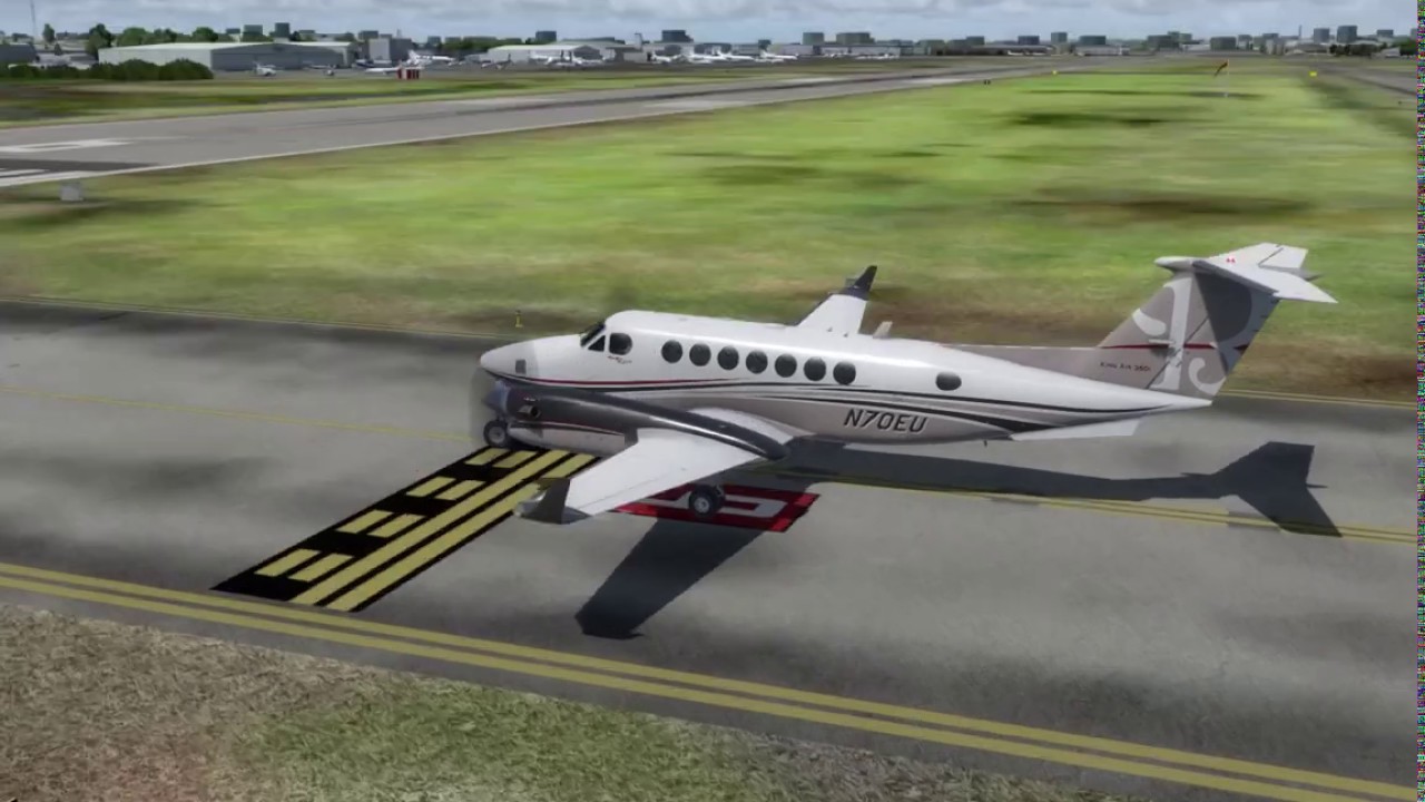 Milviz KA350i departure from TEB - YouTube