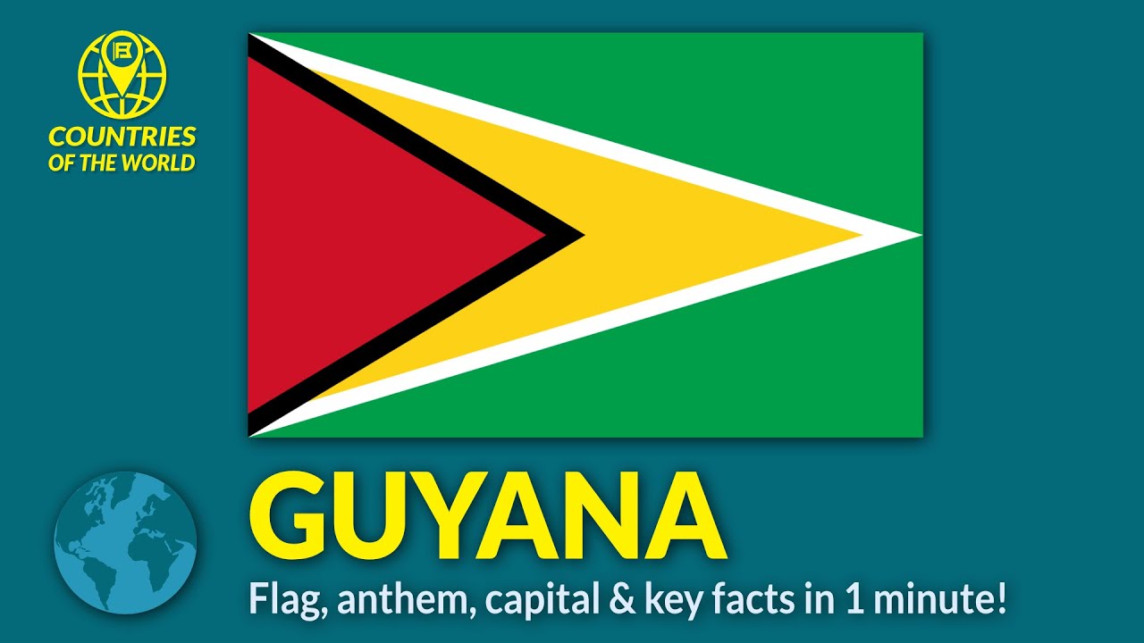 Flag of Guyana; The Golden Arrowhead #Guyana - YouTube