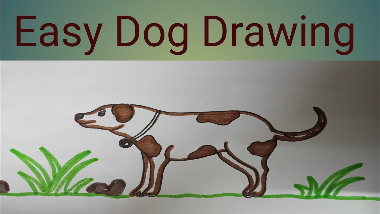 How To Draw a Cute Dog Step by step || Easy Drawing For Beginners ...