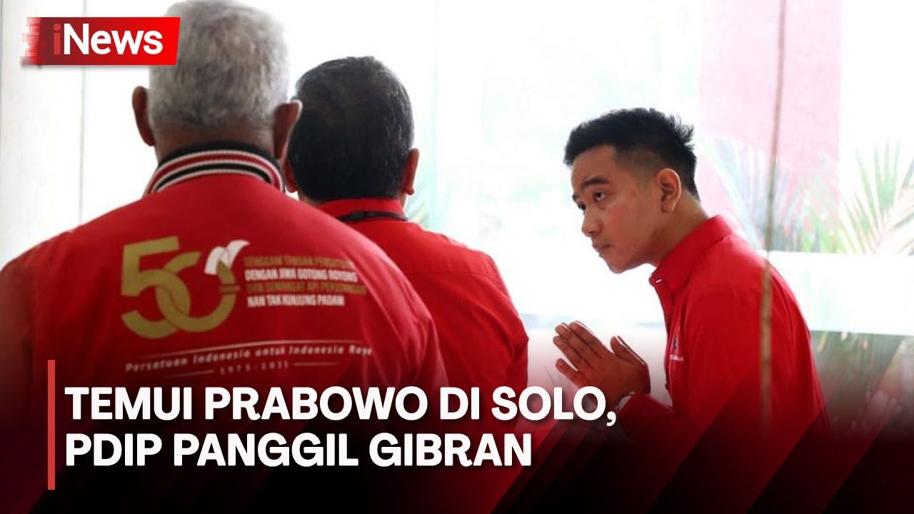 PDIP Perjuangan Panggil Gibran Usai Pertemuannya dengan Prabowo ...