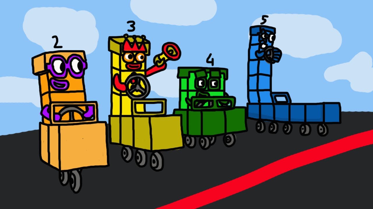 The numberblocks race competition - Numberblocks fanmade coloring story ...