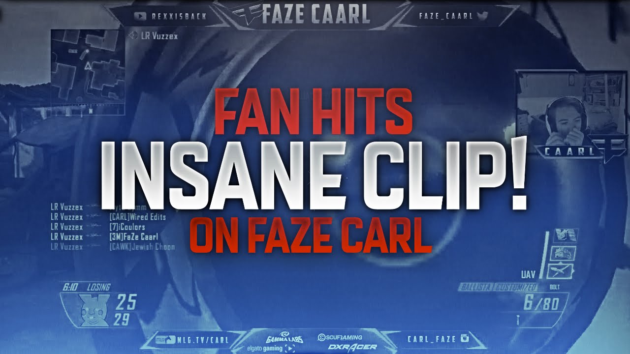 FAN HITS INSANE SNIPER CLIP ON FAZE CARL! - YouTube