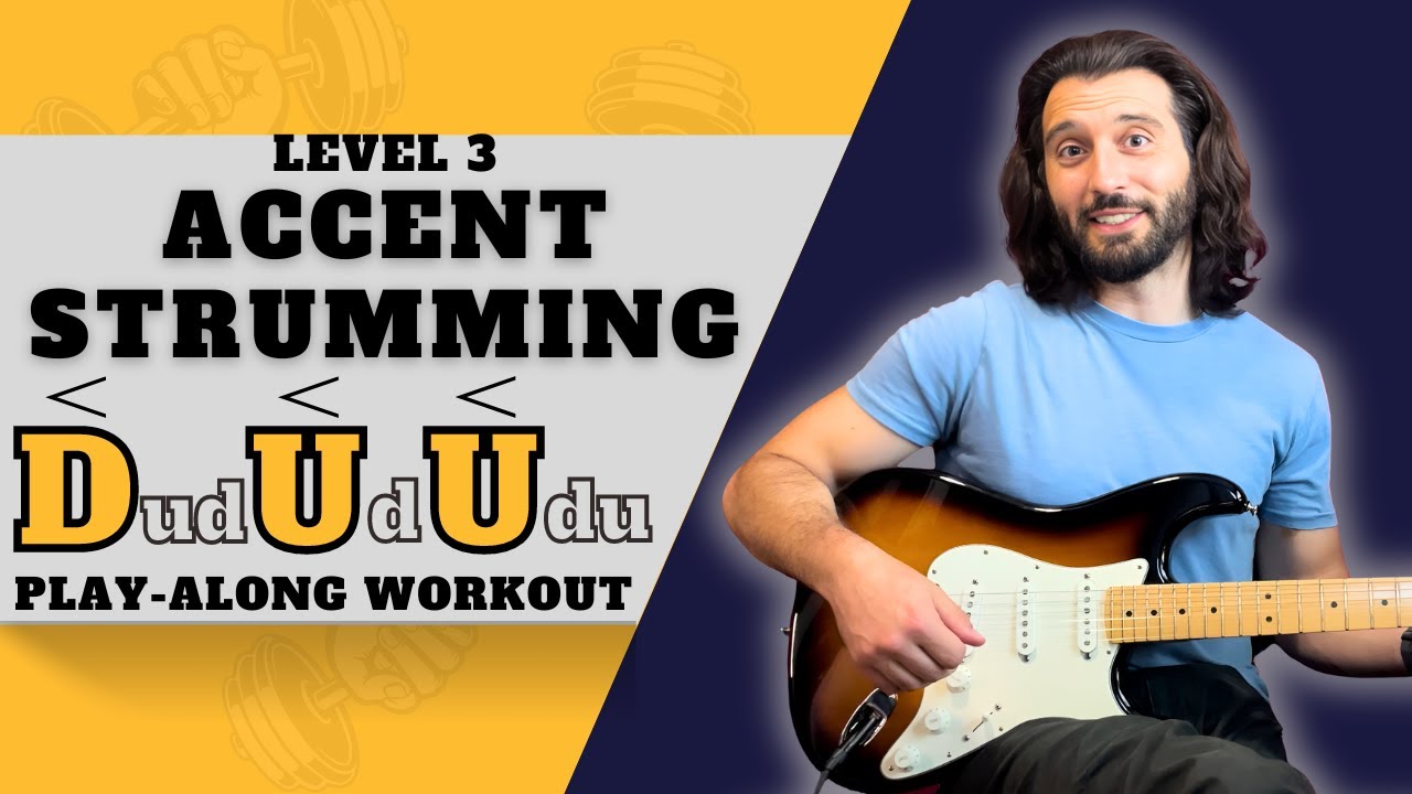 Accent Strumming Workout #5 (Play Along Exercise for Guitar) [Level 3 ...