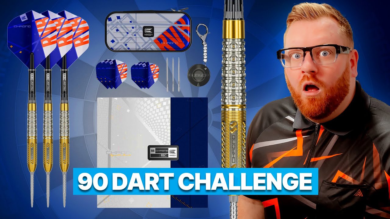 £160 Darts vs Reality | 90 Dart Challenge with RVB Chrono Darts - YouTube
