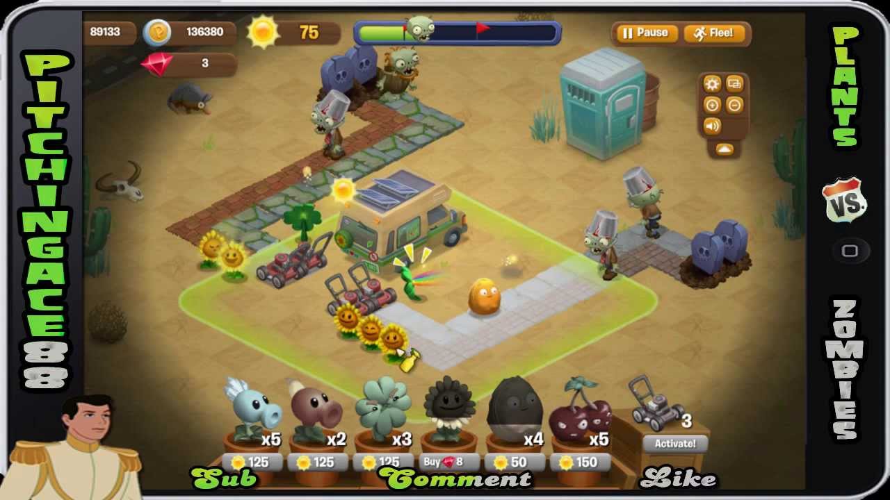 Plants v Zombies Adventures - Sand Dooms 2/5 (Facebook, iPhone, Android ...