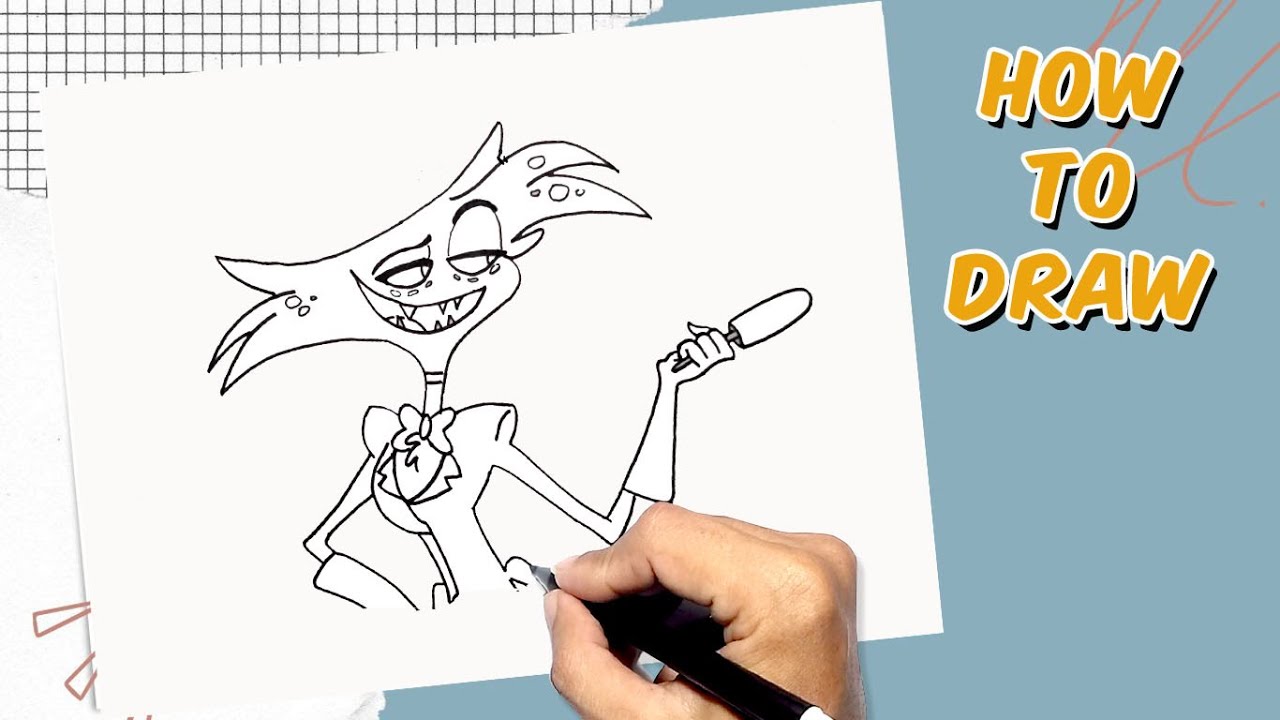 How to Draw Angel dust Hazbin hotel - YouTube