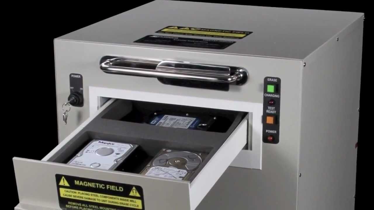Garner HDTD-8800 Multiple Media Hard Drive Degausser - YouTube