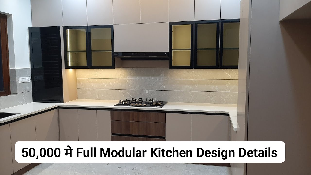 50,000 में Full Modular Kitchen Design 2024| Low Cost Modular Kitchen | How To Make Modular ...
