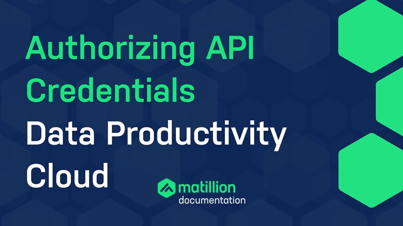 How to Authorize your API credentials on the Data Productivity Cloud ...