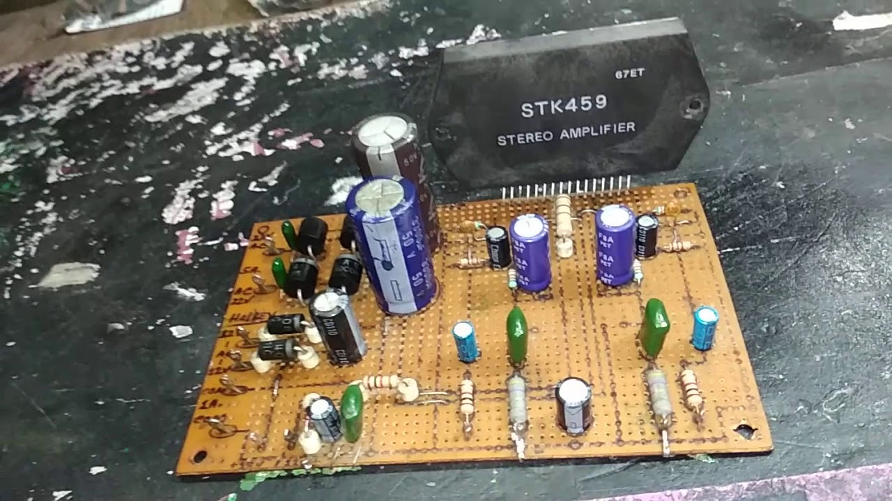 STK 459 stereo audio Amplifier board - YouTube