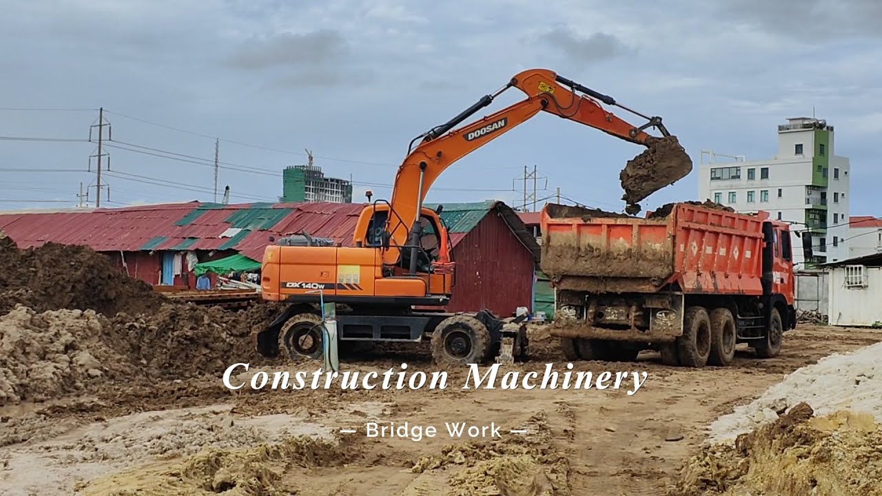 Backfill and Take out soil work / Construction Machinery Earthwork ...