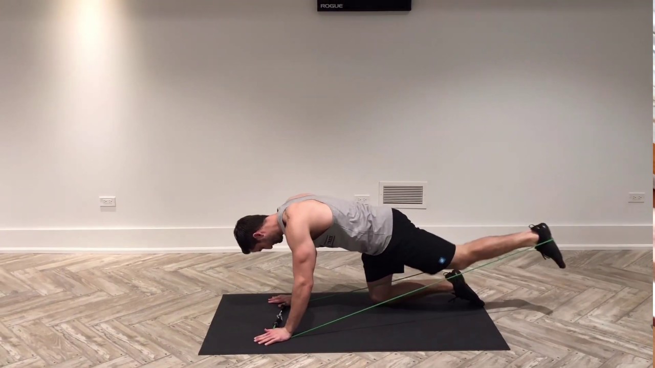 Resistance Band Single Leg Kickback (Clip Together) - YouTube