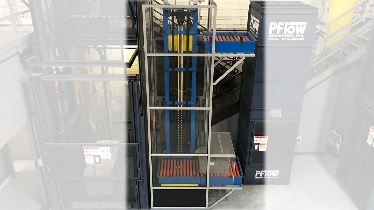 PFlow Industries High Speed DB Series Package Handling Lift - YouTube