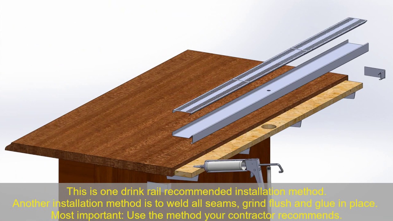 Drink Rail Bracket Recommended Method of Installation - YouTube