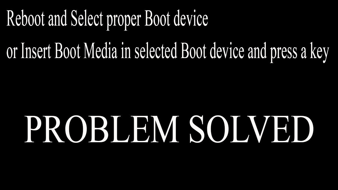 Reboot and Select Proper Boot Device || ASRock - YouTube