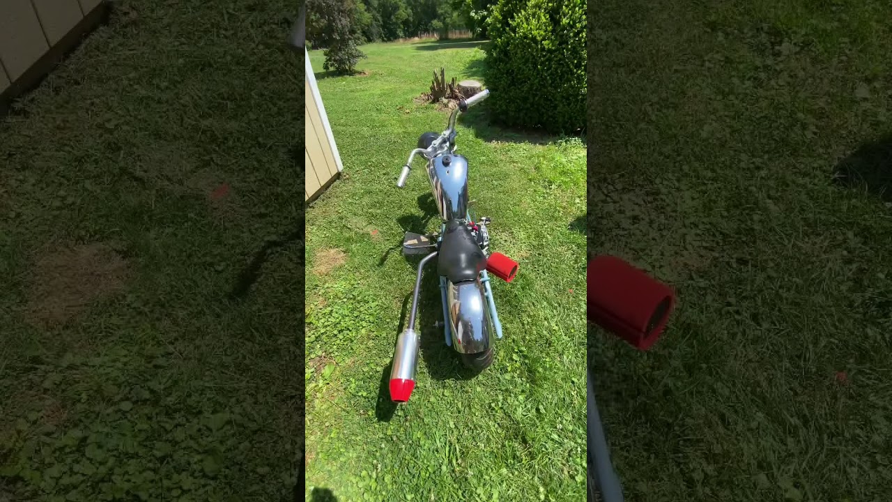 Mini Chopper 212cc engine first crank. - YouTube