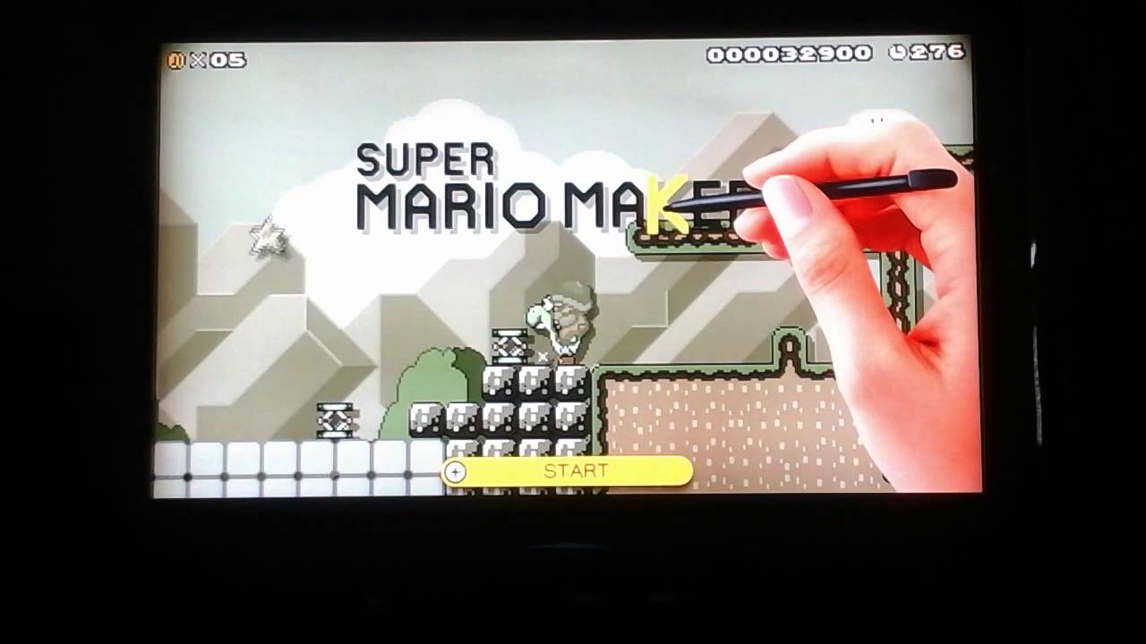 Super mario maker title screen fun - YouTube