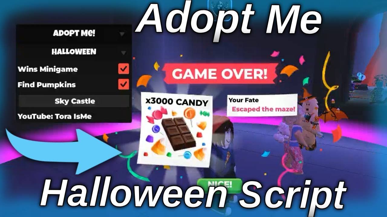 [🎃Halloween] Roblox Adopt Me Script | Collect All Purple Pumpkins, Win ...