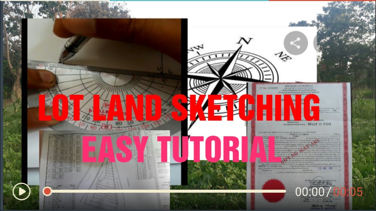 sketch land lot using title or plan with TD #sketchplan - YouTube