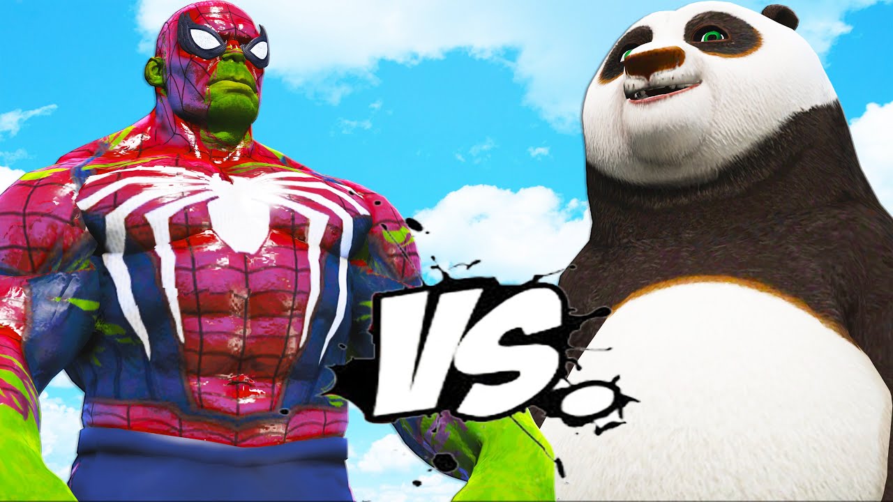 Spider-Hulk vs Po - Kung Fu Panda - YouTube