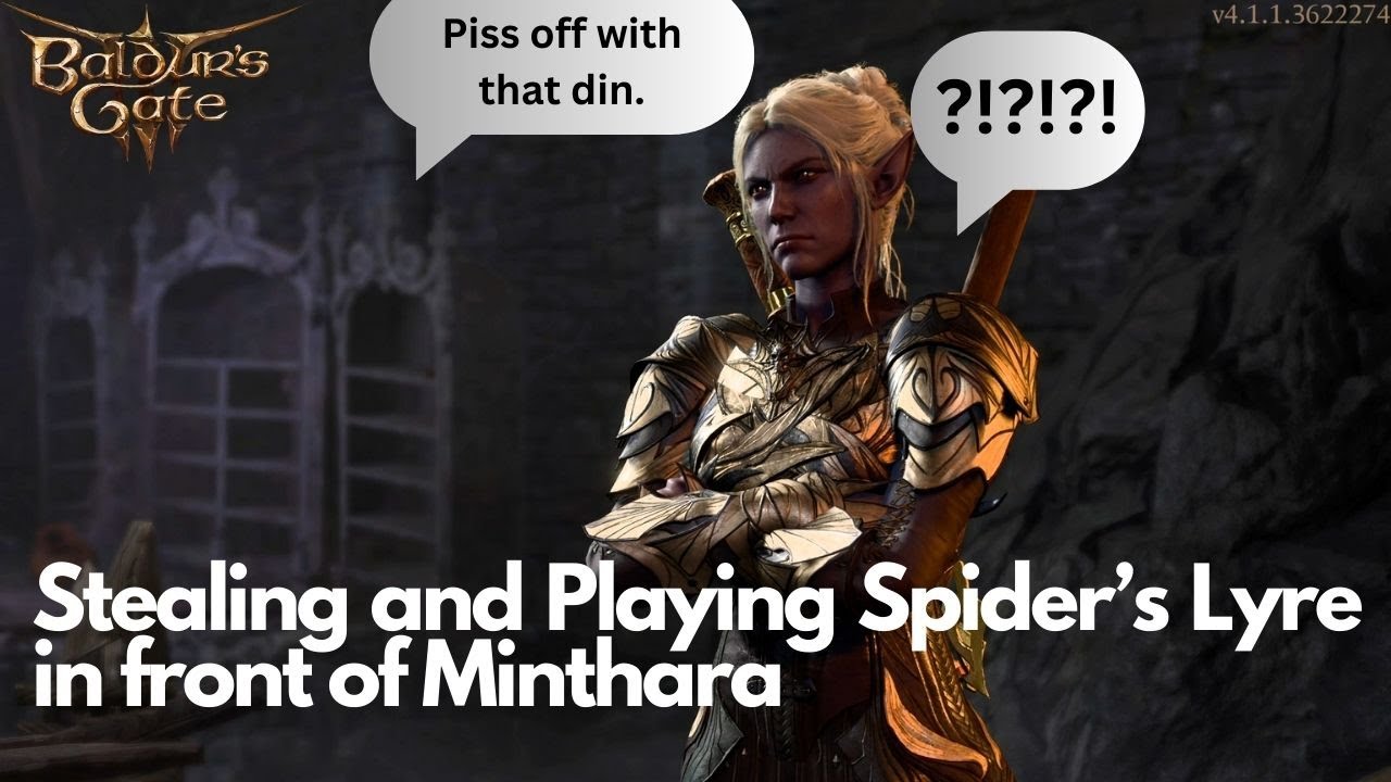 BALDUR'S GATE 3 What happens when you play Spider's Lyre in front of ...