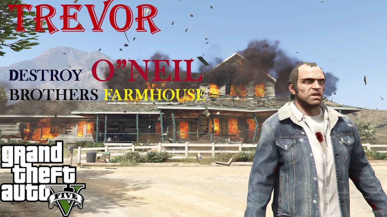 TREVOR DISTROY O'NEIL BROTHERS FARMHOUSE||GTA 5 GAMPLAY#4||#gta5#1on ...