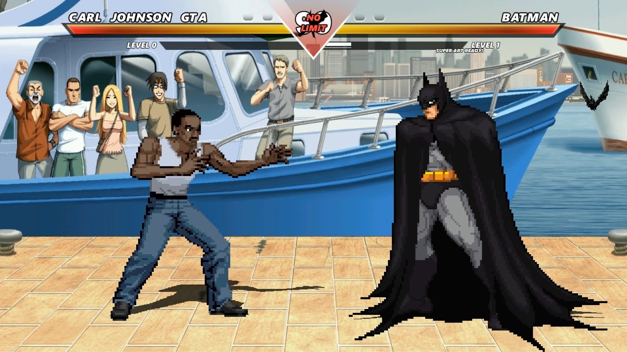 CJ GTA vs BATMAN - Highest Level Incredible Epic Fight! - YouTube