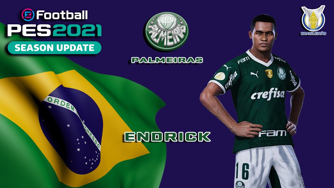 ENDRICK face+stats (Palmeiras) How to create in PES 2021 - YouTube