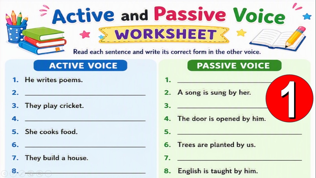 Active and Passive Voice | Simple Present Tense - YouTube